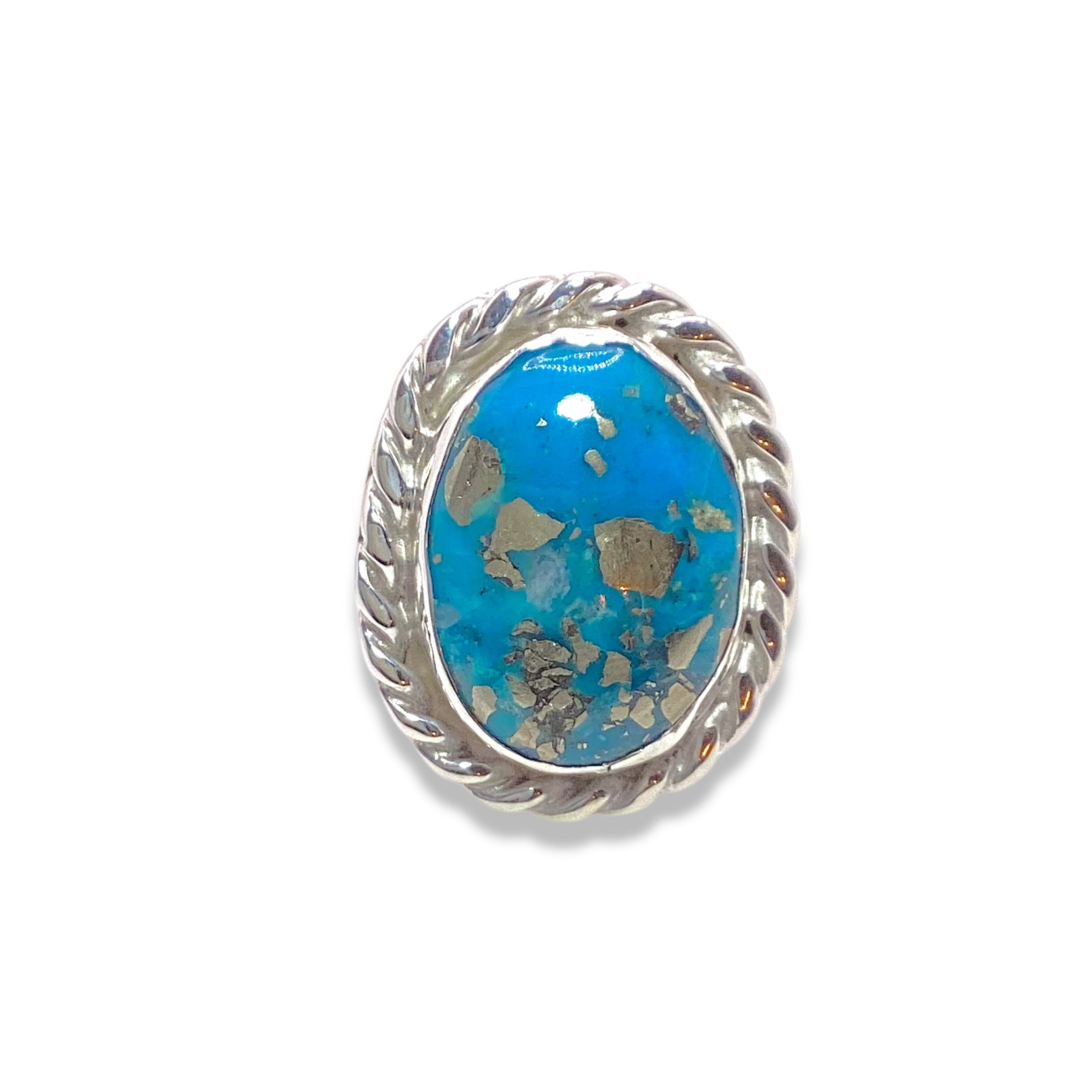 Persian Turquoise Oval Ring by Randy Christensen – Lantern Dancer Gallery