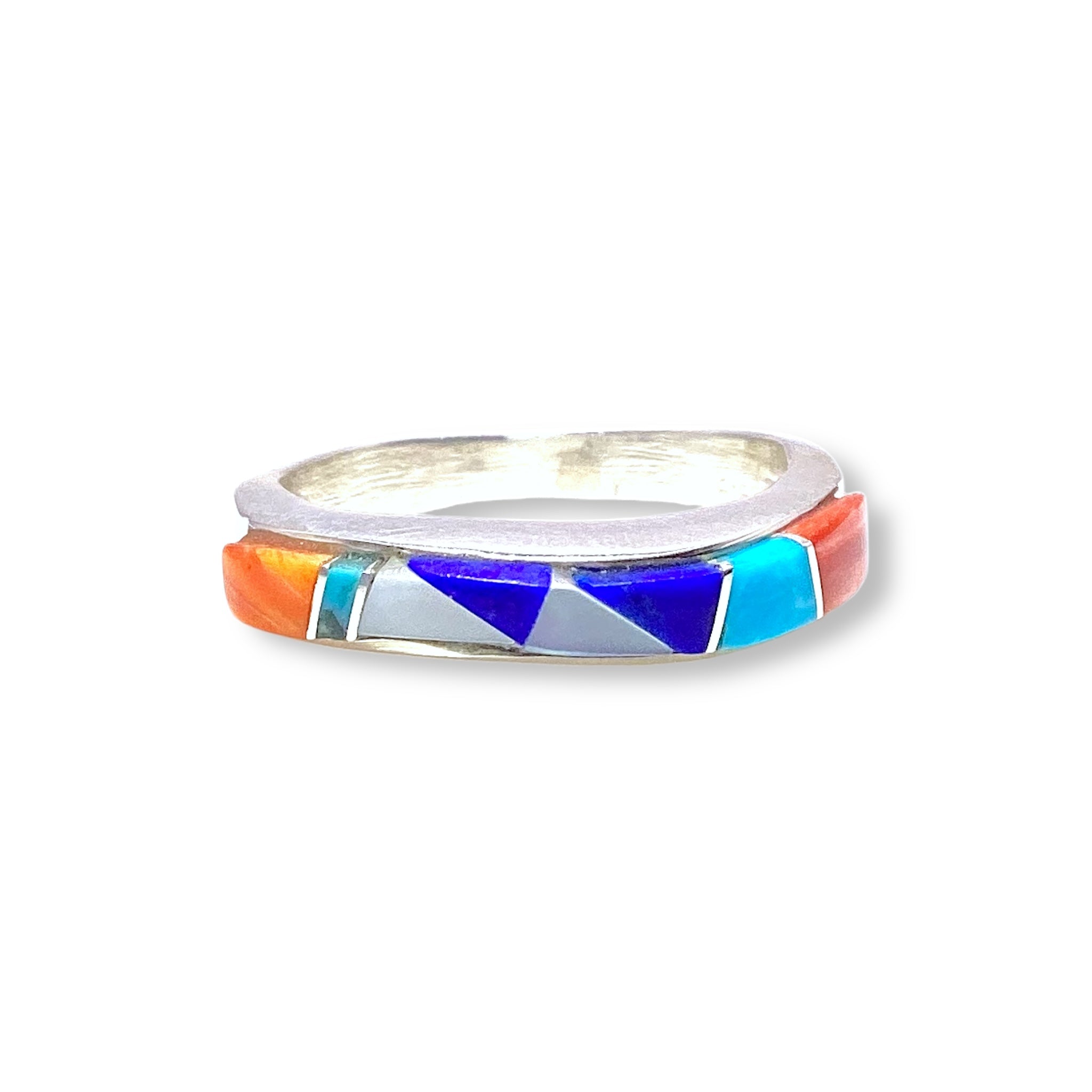 Calvin Begay Multi Stone Inlay Ring – Lantern Dancer Gallery