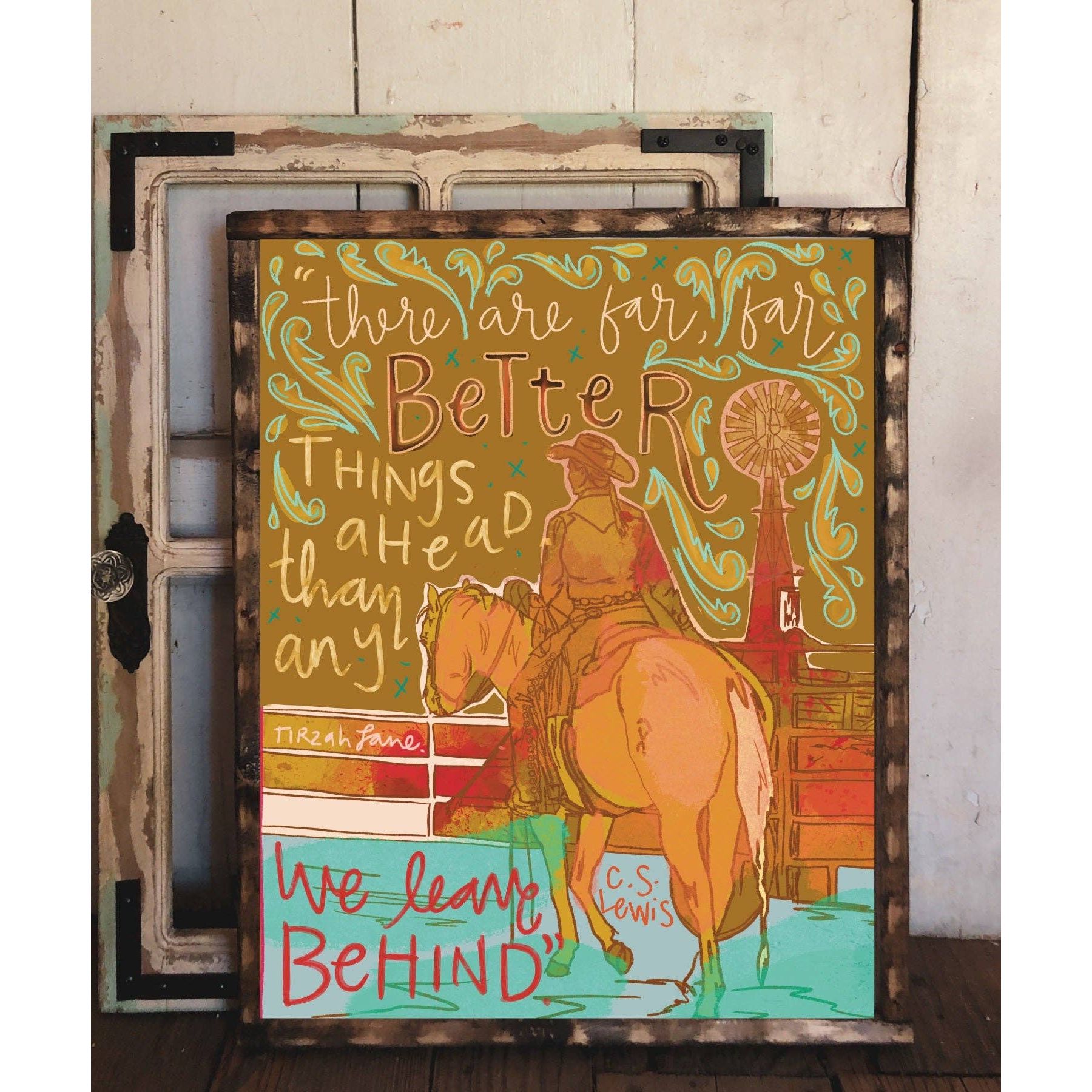 Better Things Ahead Western Cowgirl Quote Art Print – Lantern Dancer ...