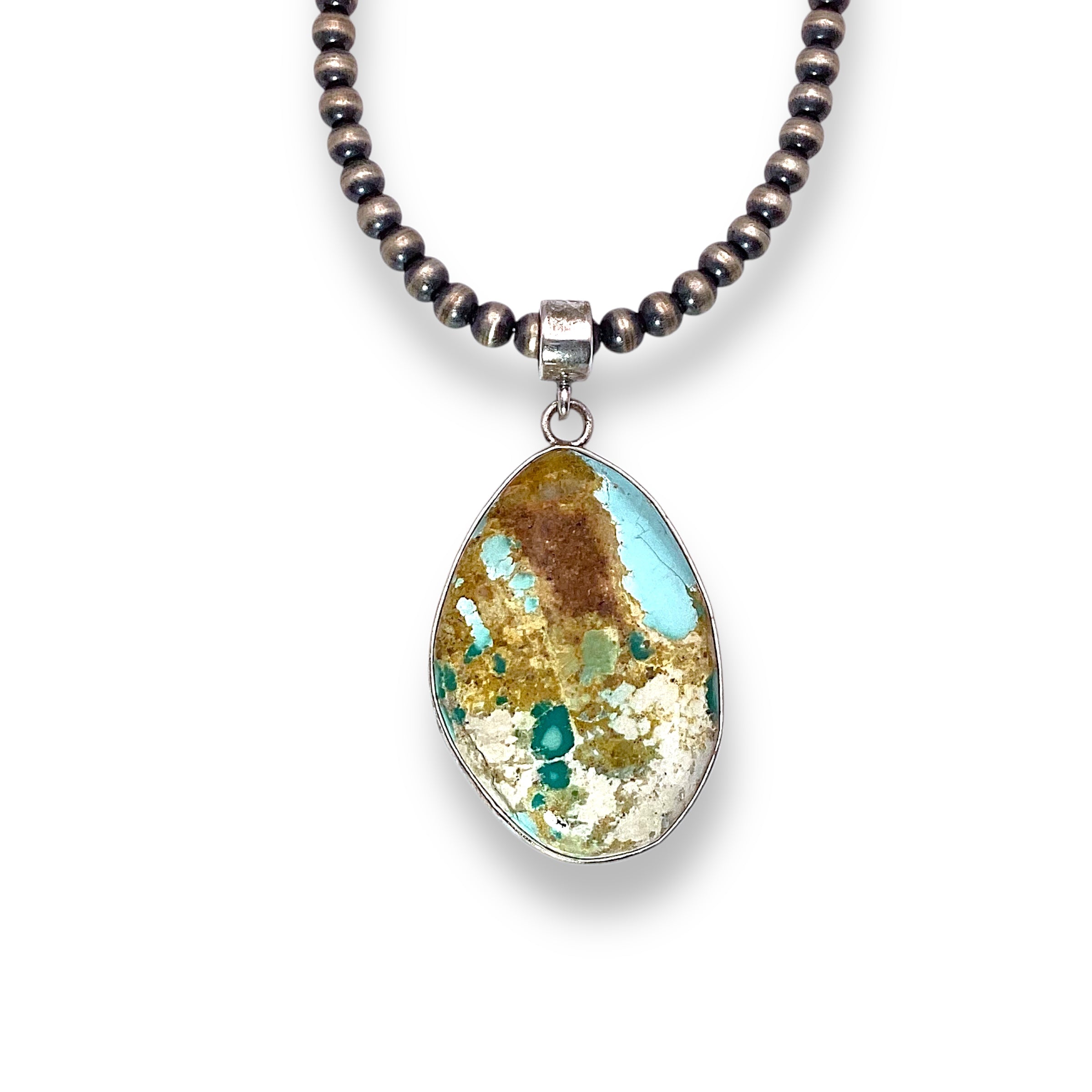 Michael Silberhorn Turquoise And Variscite Sterling Silver Pendant ...
