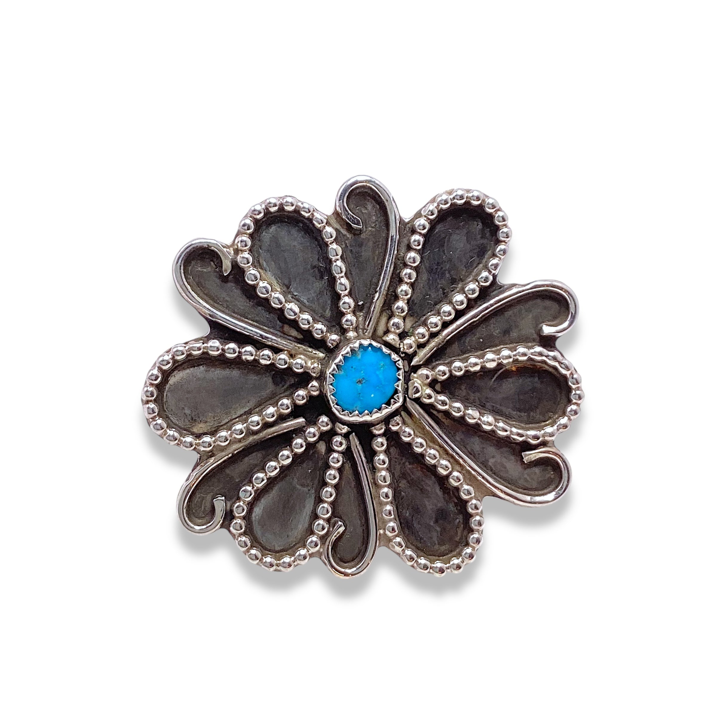 Villa Grove Turquoise Flower Ring by Randy Christensen – Lantern Dancer ...