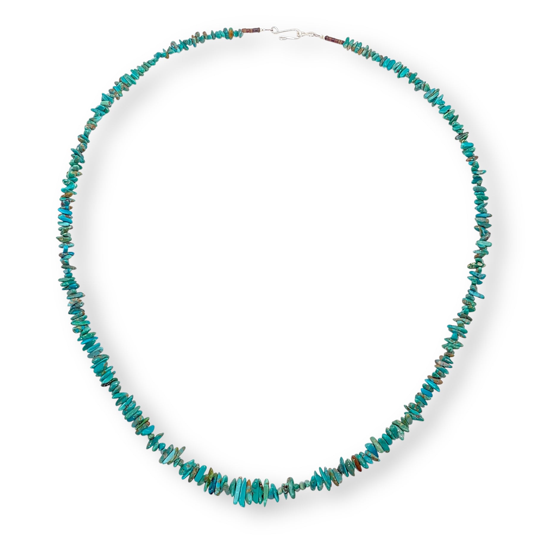 Fannie Garcia Deep Kingman Turquoise Cornflake Necklace Native Made ...