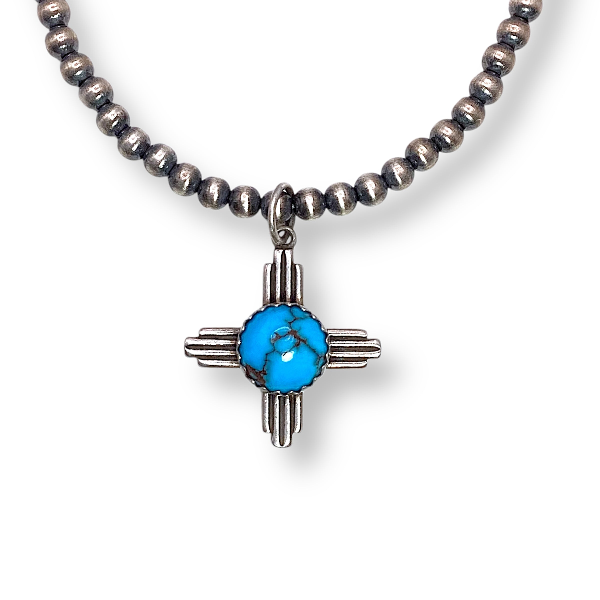 Ristra Ranch Turquoise Sterling Silver Pendant – Lantern Dancer Gallery