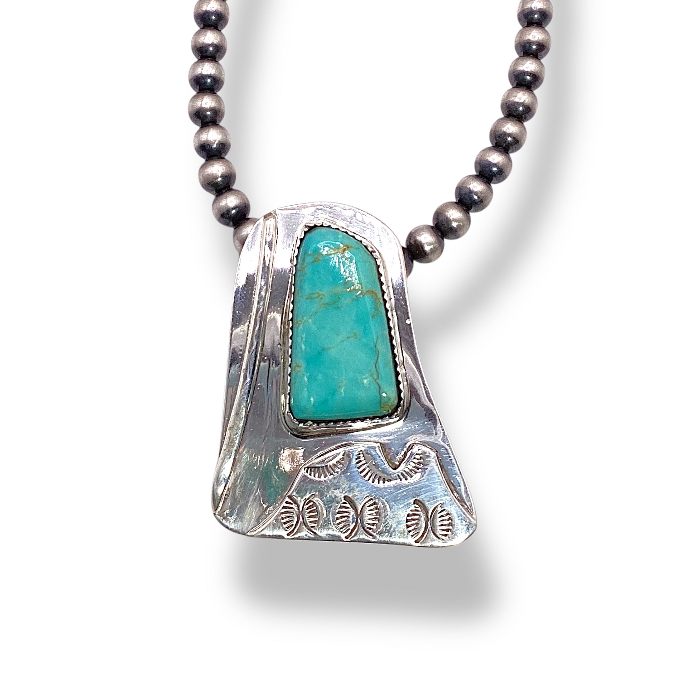 Lazaro Gutierrez Turquoise and Sterling Silver Pendant – Lantern Dancer ...
