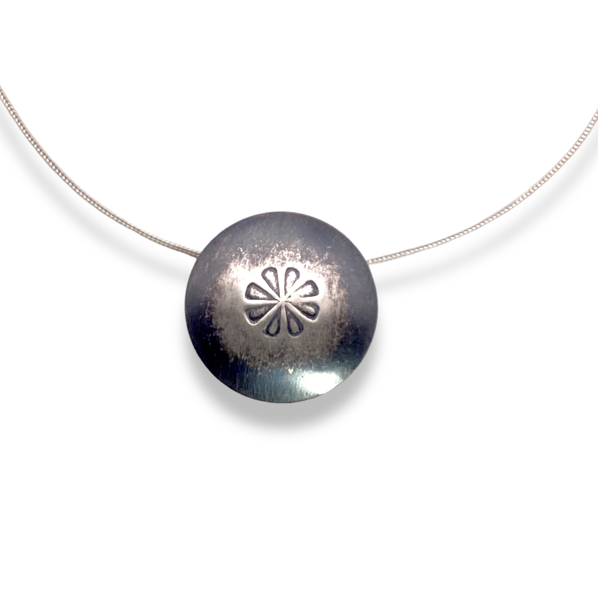 Pillow Top Navajo Pearl Flower Stamped by Maryetta Daukei Necklace ...