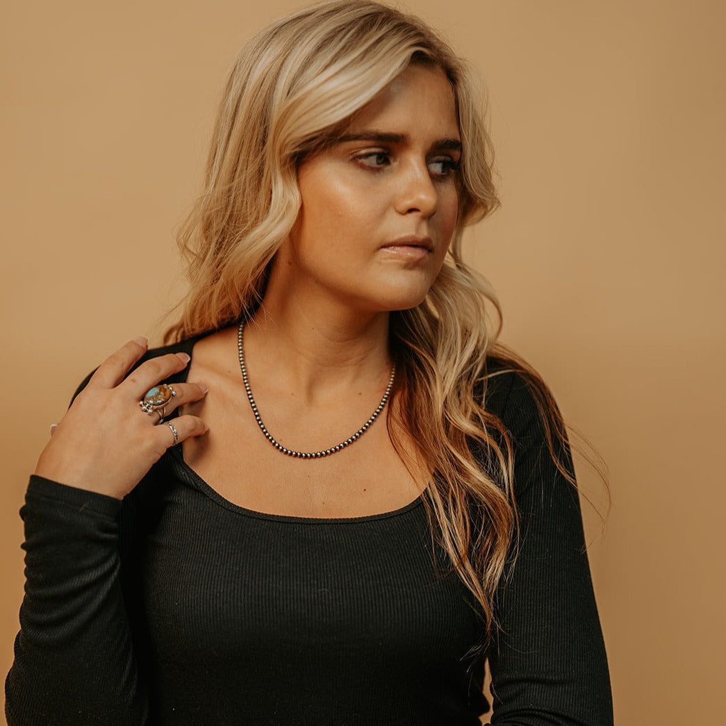 18" 4mm NAVAJO PEARL NECKLACE BY MASON LEE | LANTERN DANCER GALLERY ...