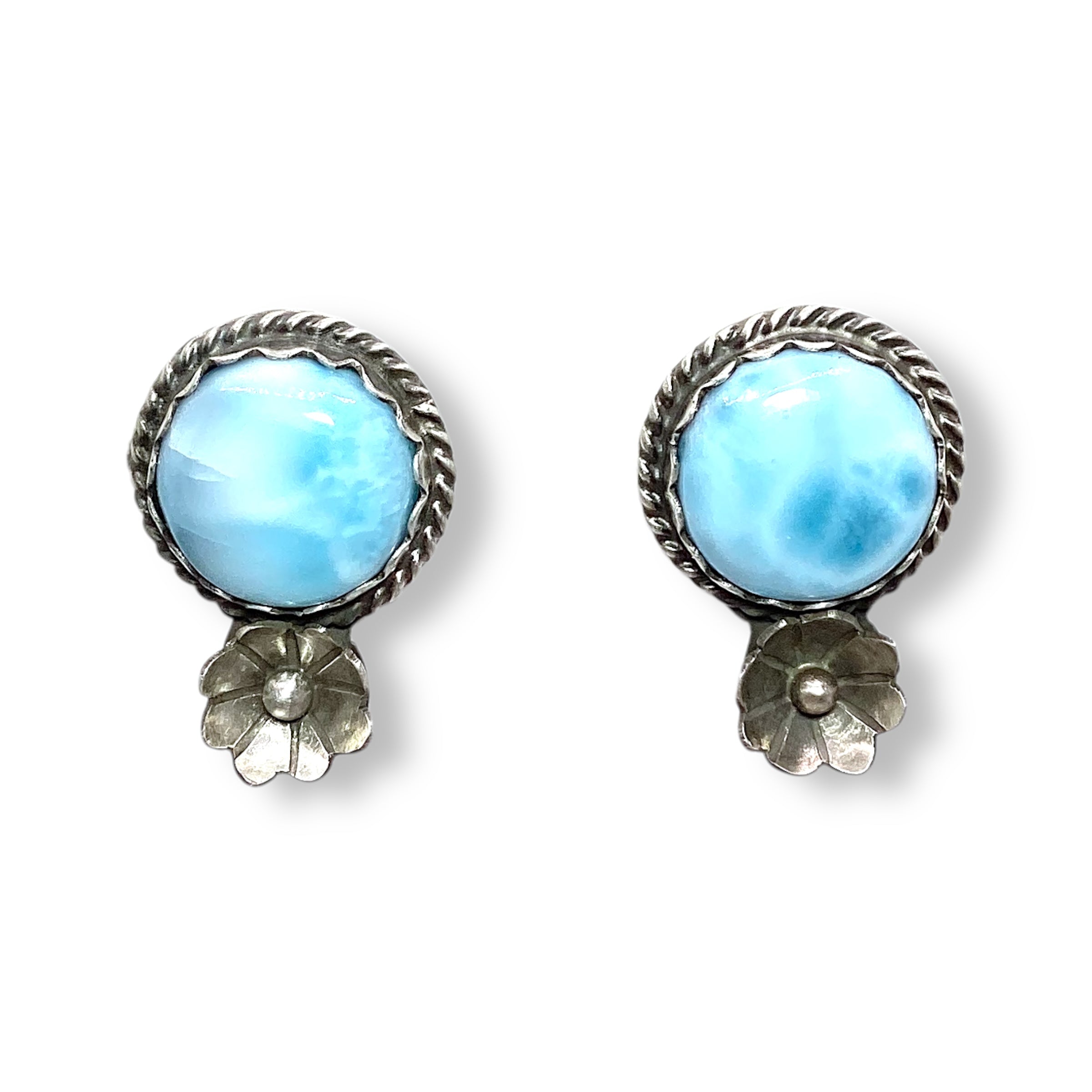 Larimar Flower stud by Leigha Cleveland for our Oasis series by Lanter ...