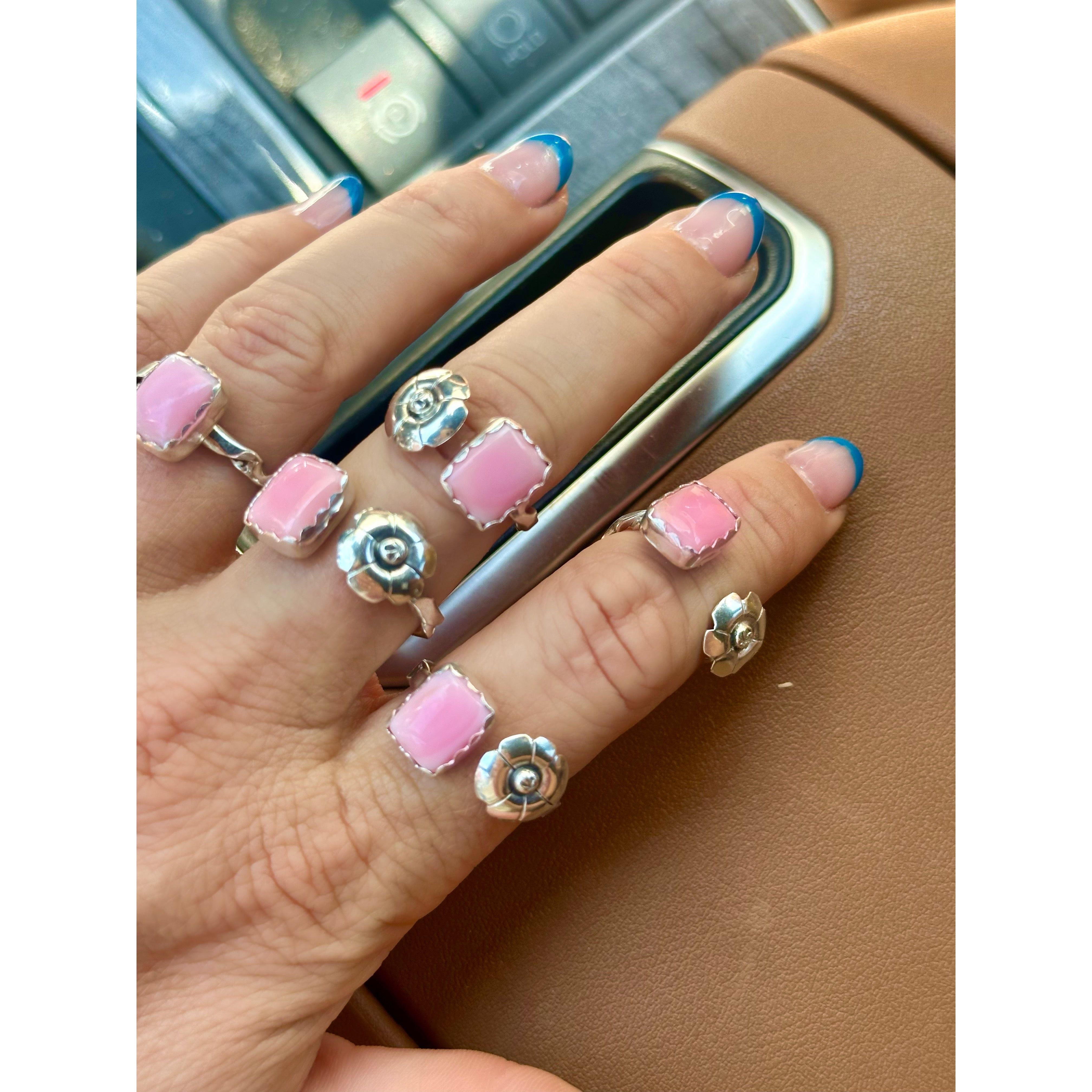 Lyanne Goodluck Pink Conch Rings – Lantern Dancer Gallery