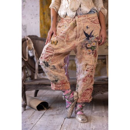 (215333) Jacquard Appliqué Miner Denims in Soleil En Rose - Magnolia P ...