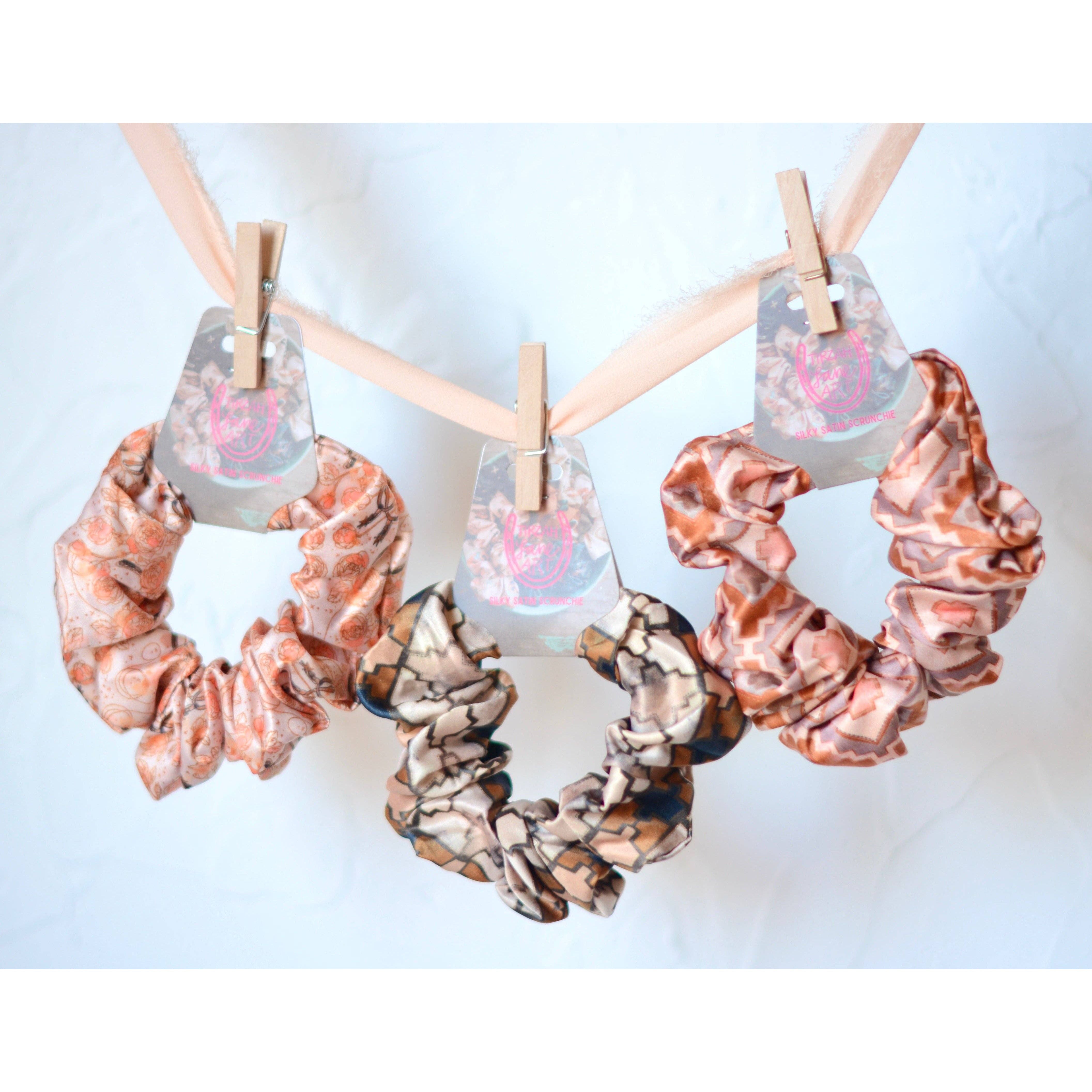 Natural Cowgirl Western Scrunchie Set of 3 Cowgirl Hair Accessory ...