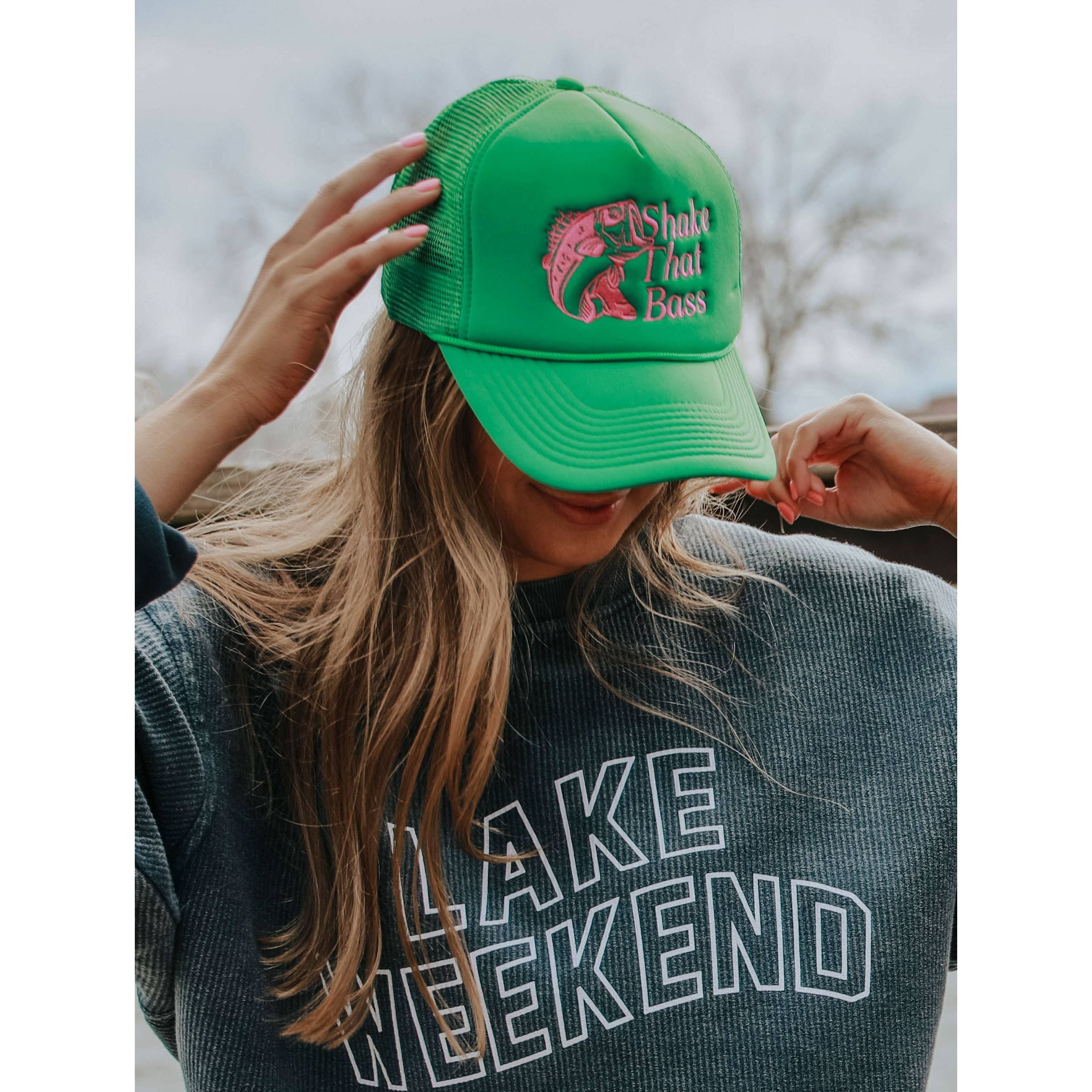 Shake That Bass GREEN Trucker Hat – Lantern Dancer Gallery