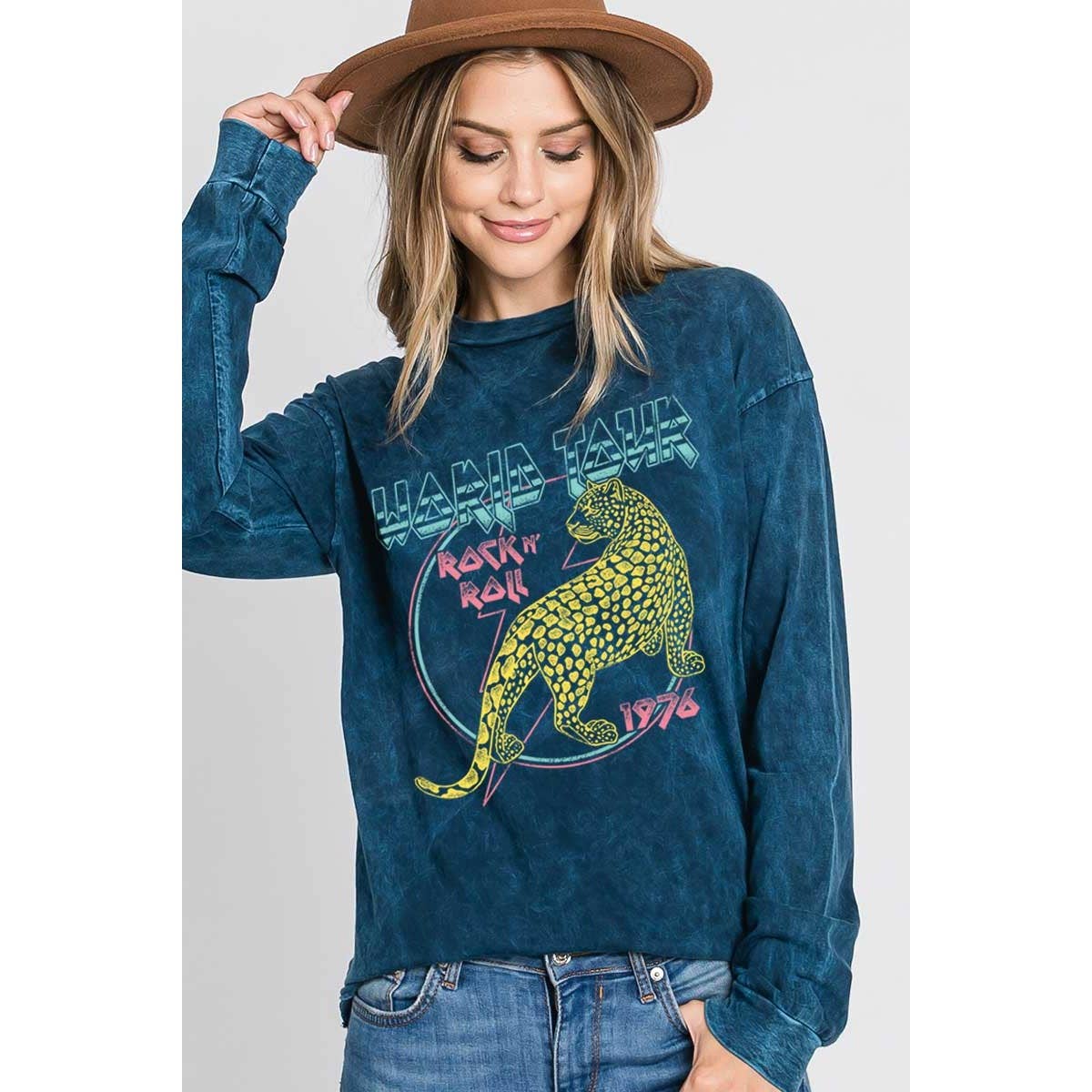 WORLD TOUR ROCK N ROLL MINERAL GRAPHIC LS – Lantern Dancer Gallery