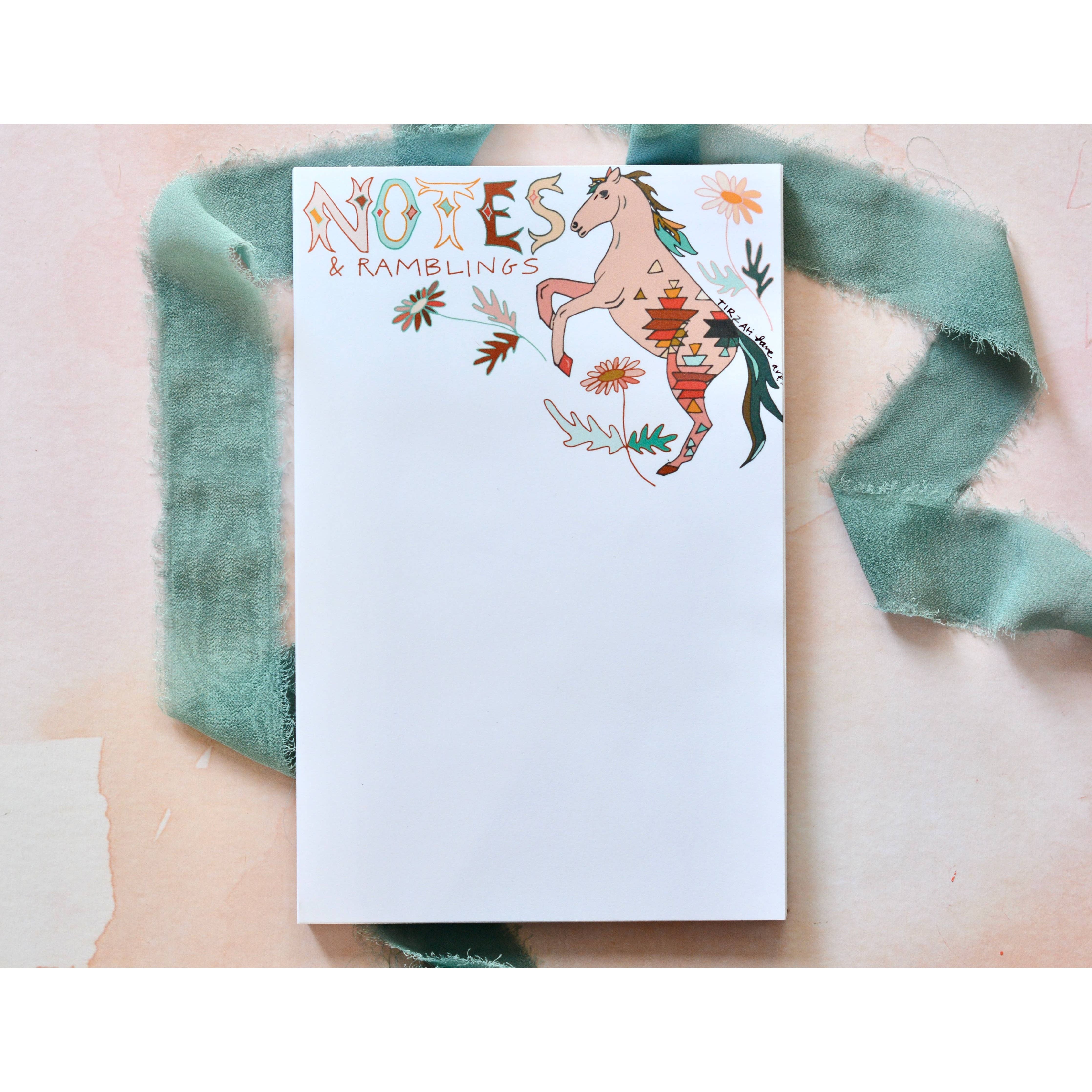 Cowgirl Horse Western Desktop Notepad – Lantern Dancer Gallery