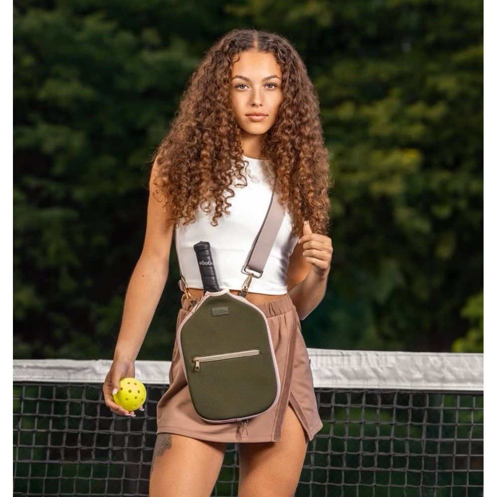 Pickleball Paddle Cover w/ Shoulder Strap, Storage & Clip on Storage ...