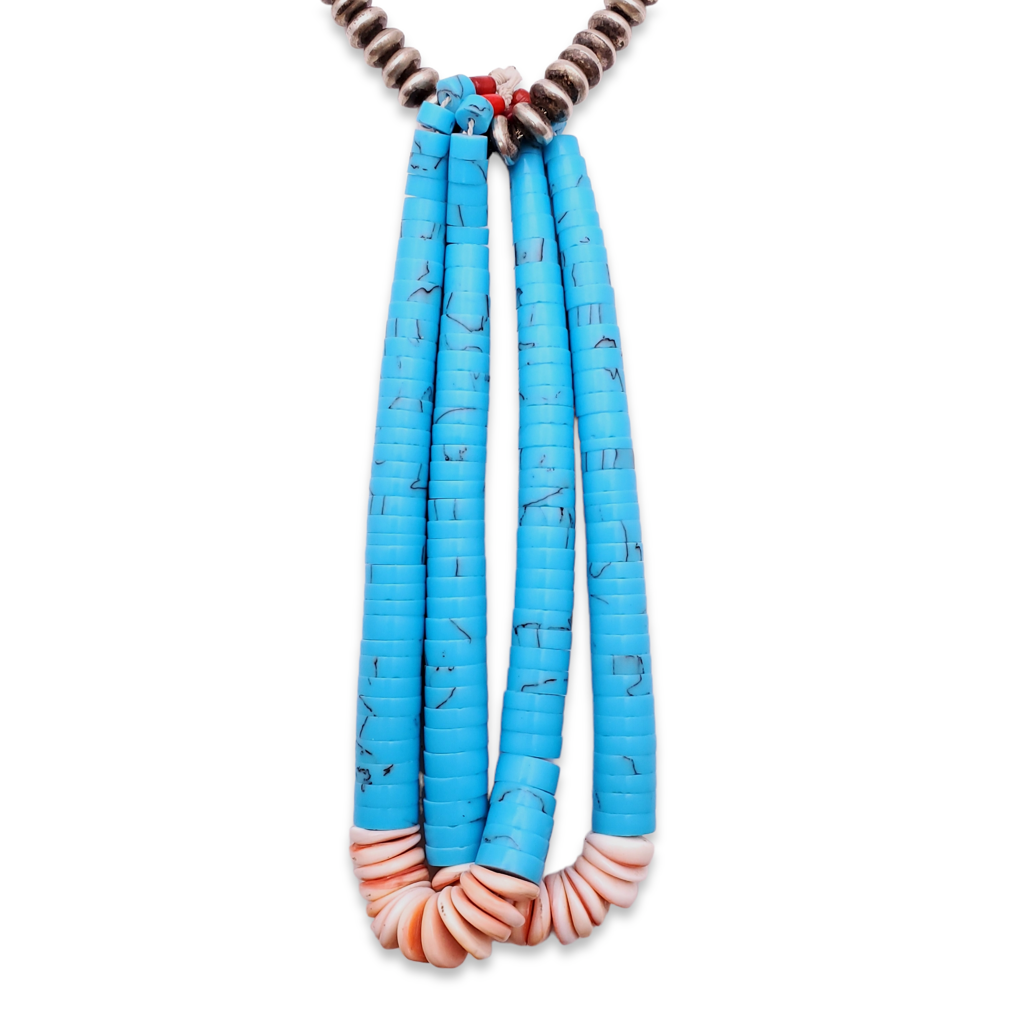 Vintage Kingman Turquoise & Shell Jocla Pendant Native Made – Lantern ...